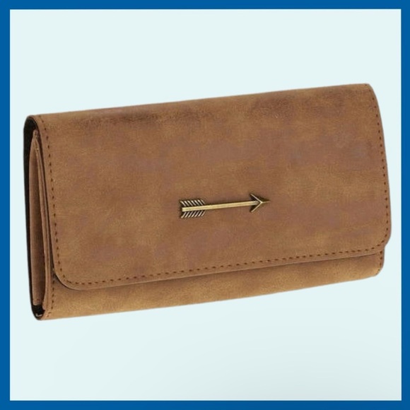 No Boundaries | Bags | Cognac Arrow Wallet | Poshmark